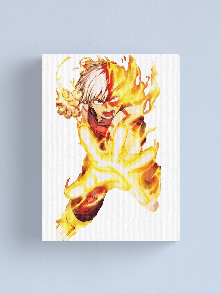 "Shoto Todoroki fire" Canvas Print for Sale by Cartoon-Star | Redbubble