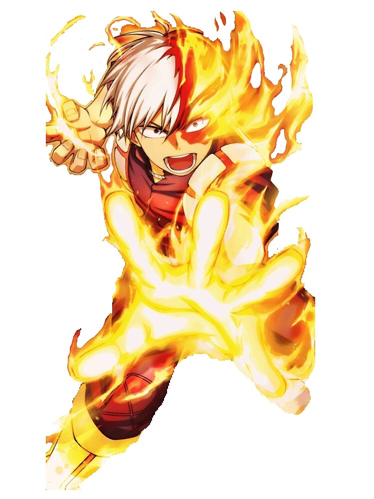 "Shoto Todoroki fire" Canvas Print for Sale by Cartoon-Star | Redbubble
