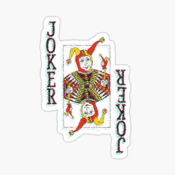 "TV Static Joker Playing Card" Sticker for Sale by Hanhancockk | Redbubble