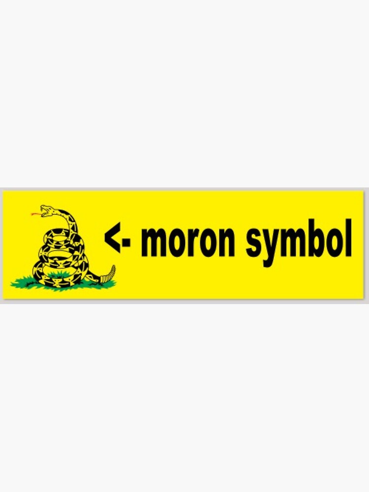 "moron symbol" Sticker for Sale by oharachic | Redbubble