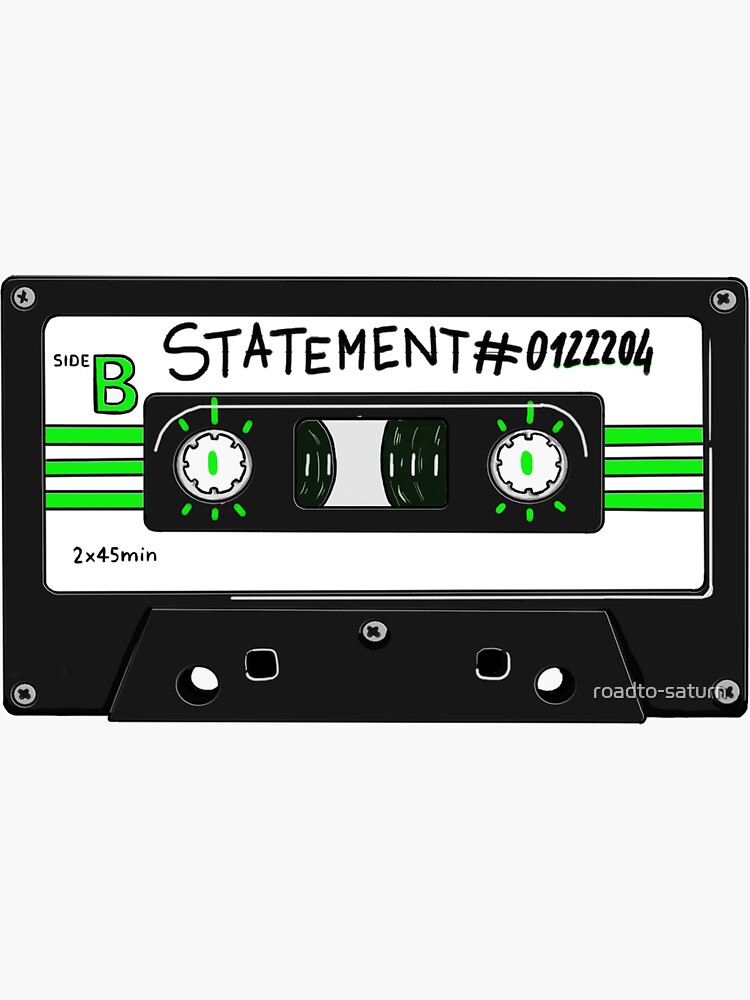 "Statement tape" Sticker for Sale by roadto-saturn | Redbubble
