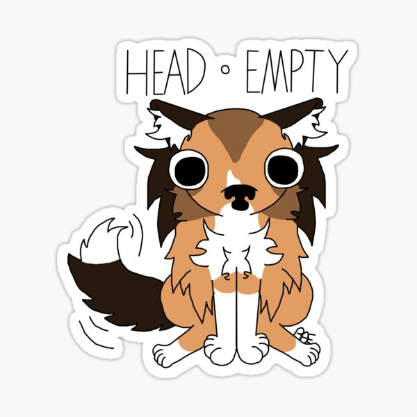 "Head empty" Sticker by raevi10 | Redbubble