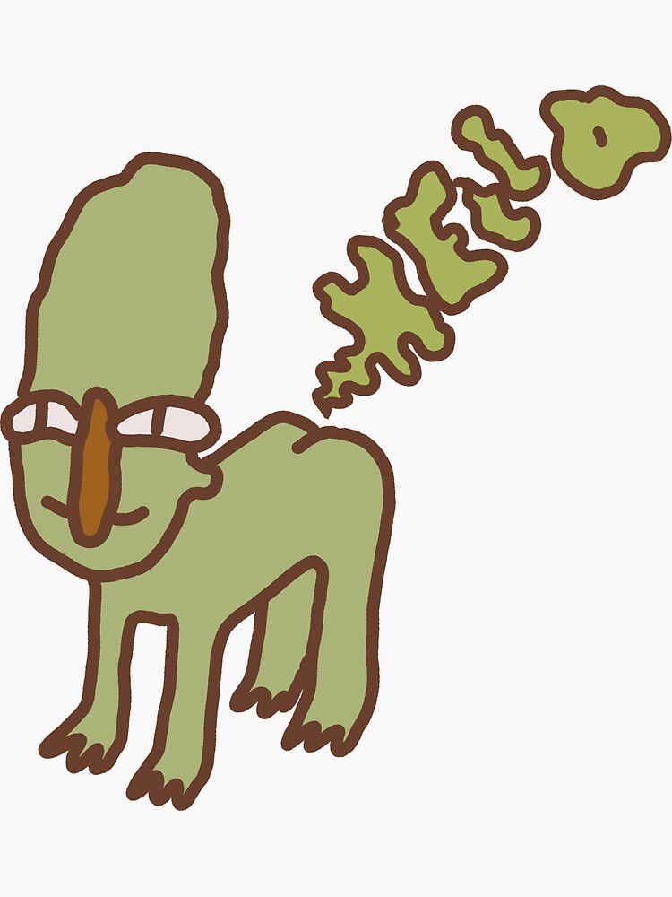 "Hello Fart" Sticker for Sale by myoldcloves | Redbubble