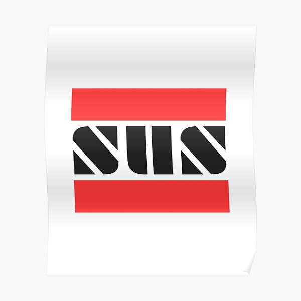 "SUS Among Us Design" Poster by boopsblunt | Redbubble