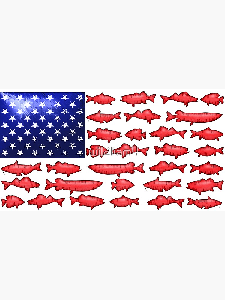 "Fish flag" Sticker for Sale by wil2liam4 | Redbubble