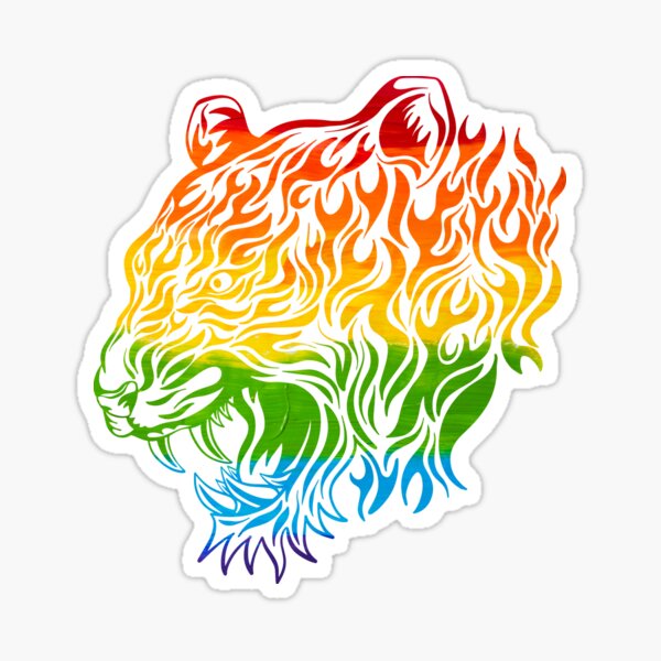 "Tiger Roaring Kitty" Sticker for Sale by MrGAR | Redbubble