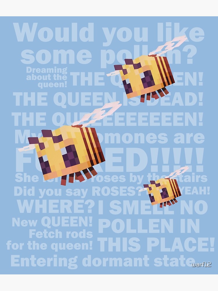 "Minecraft Bees - SBI MCYT Meme" Art Print for Sale by warf12 | Redbubble