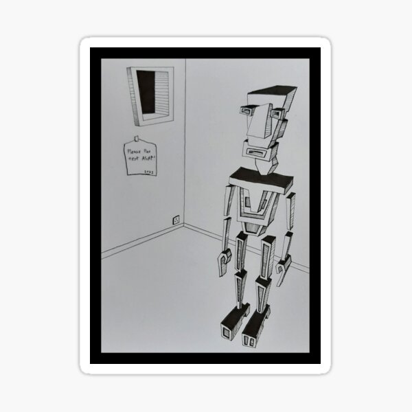 "Defective Robot" Sticker by DLZart | Redbubble