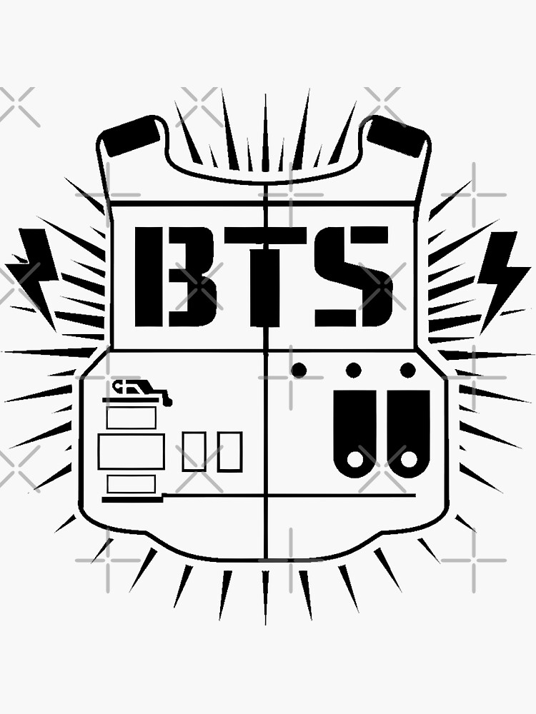 "Bts (ARMY Black)" Sticker for Sale by C.l S | Redbubble