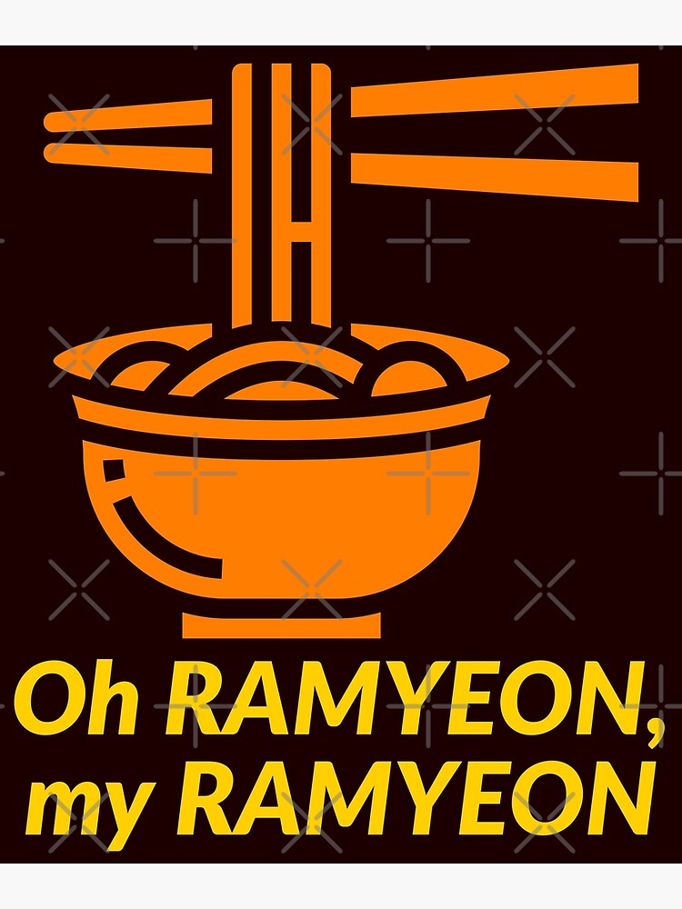 "cute korean ramyeon food design." Poster by doctors-apparel | Redbubble