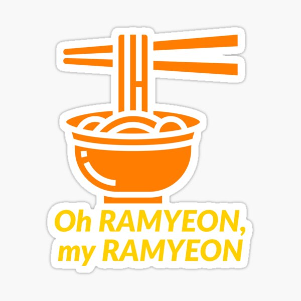 "cute korean ramyeon food design." Sticker for Sale by doctors-apparel ...