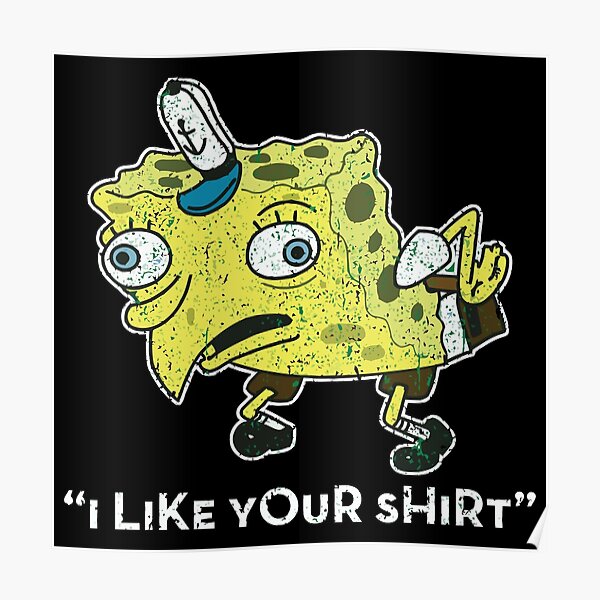 Spongebob Mocking Wall Art | Redbubble