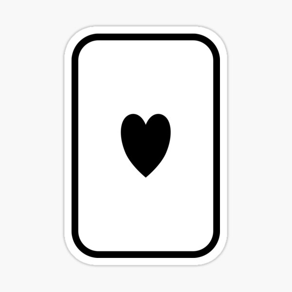 "Heart Card Icon" Sticker by dylanxh | Redbubble
