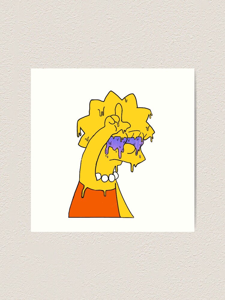 "trippy lisa" Art Print for Sale by anm0l | Redbubble