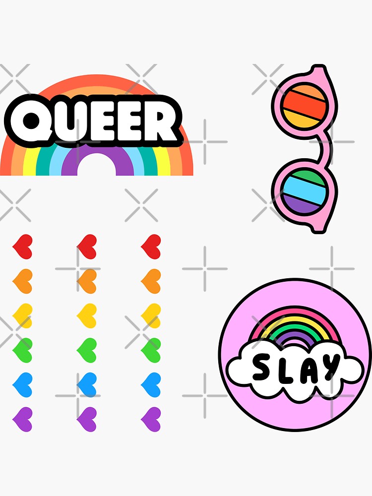 "Lgbtq Pack Stickers Queer Stickerpack Pride Love Rainbow Pride Set ...