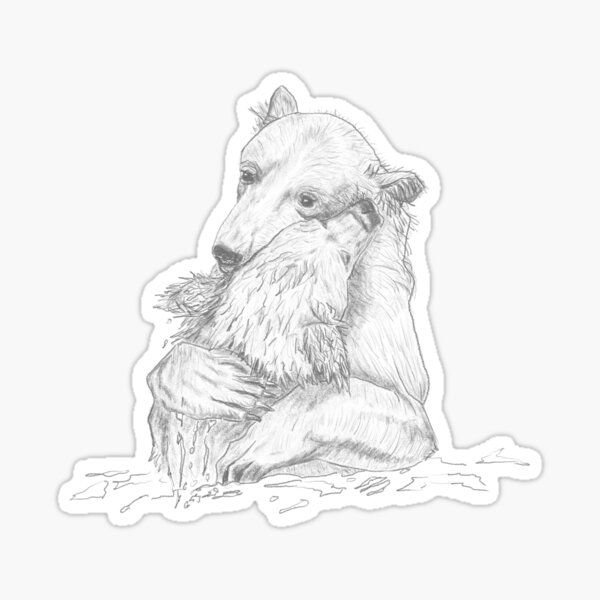 "Bear Hug" Sticker by beastandburrow | Redbubble
