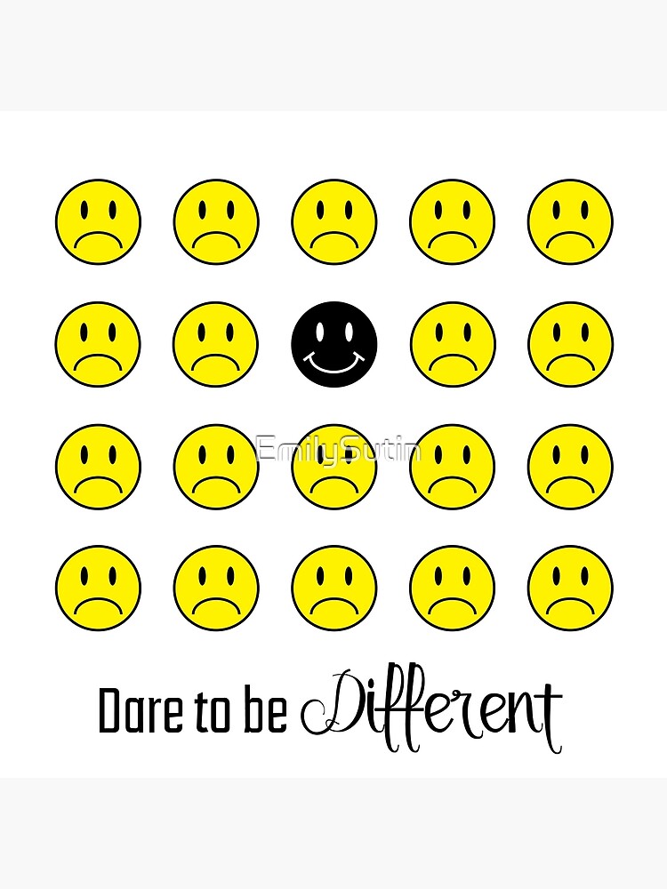"Dare to Be Different: Inspirational, Motivational, Smiley Face Wall ...