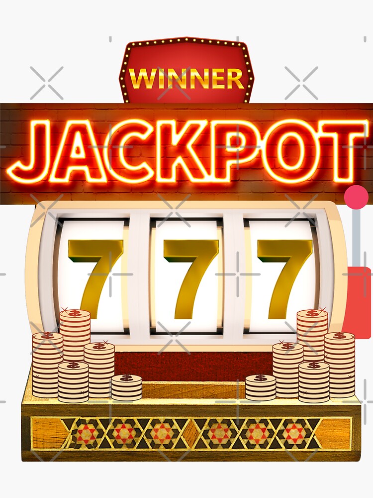 "Casino Slot Machine Gambling Jackpot Winner" Sticker for Sale by ...
