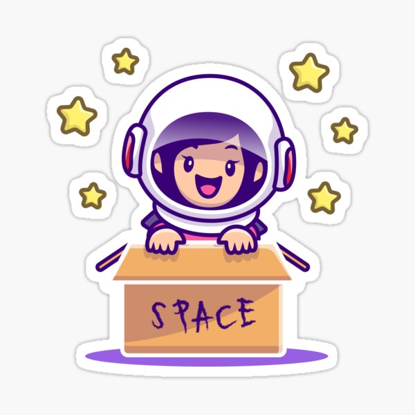 "Space Girl" Sticker by sergioweb | Redbubble
