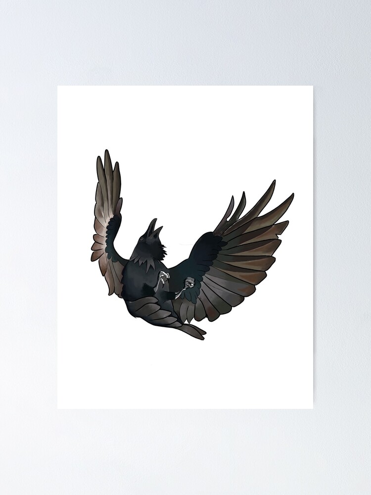 "Falling crow" Poster by Primera4arts | Redbubble