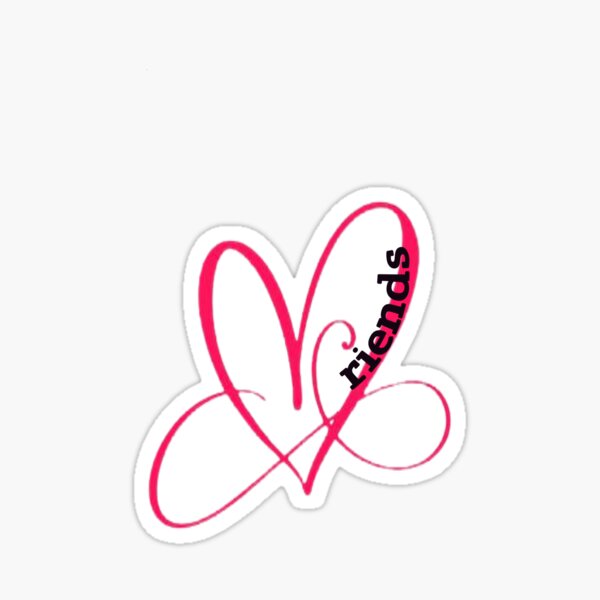 "Friendship ,heart for my friends " Sticker for Sale by nelhurc | Redbubble