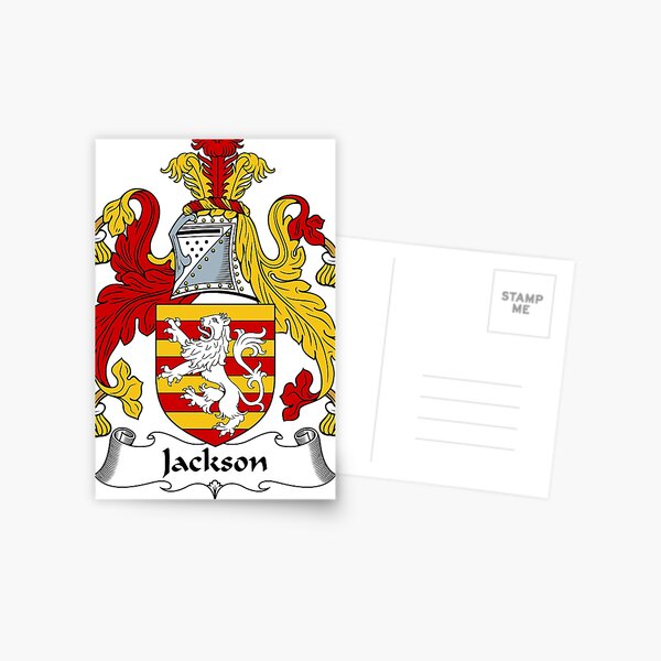 "Jackson Coat of Arms / Jackson Family Crest" Postcard for Sale by ...