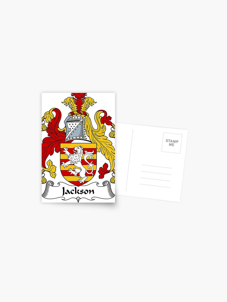 "Jackson Coat of Arms / Jackson Family Crest" Postcard for Sale by ...