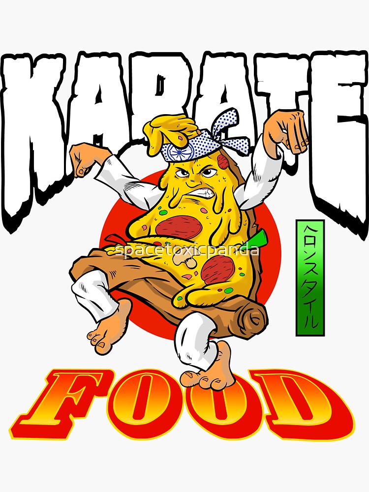 "karate food" Sticker for Sale by spacetoxicpanda | Redbubble