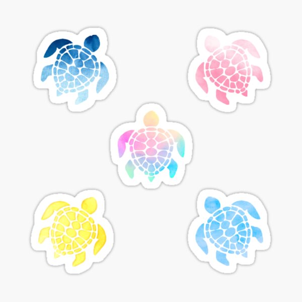 "Turtles Colorful Pack" Sticker for Sale by HJ-specialgift | Redbubble