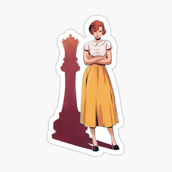 "Beth Harmon Queen's Gambit" Sticker for Sale by Alex Mercer | Redbubble
