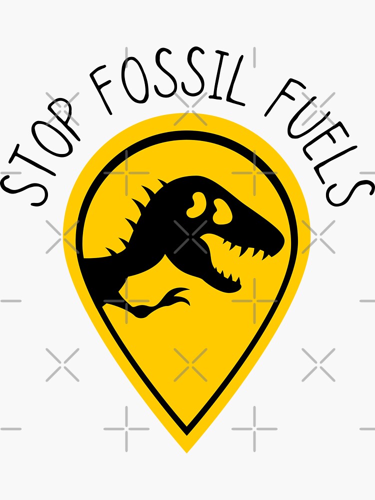 "Stop fossil fuels" Sticker for Sale by windcolors | Redbubble