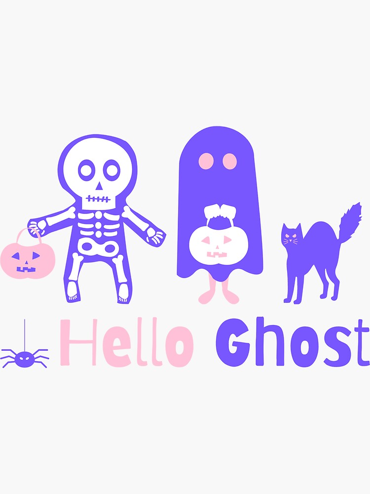 "HELLO GHOST" Sticker by PHILIAA | Redbubble