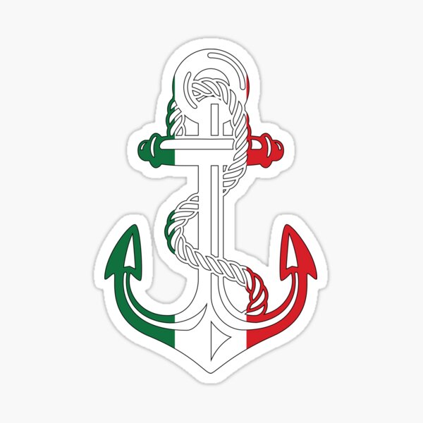 "Italy flag anchor" Sticker for Sale by emeksedesign | Redbubble