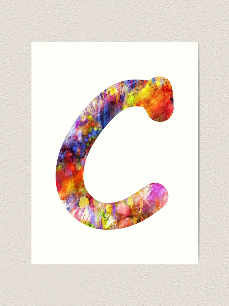 "Letter C Capital Alphabet Colorful C Gift" Art Print for Sale by ...