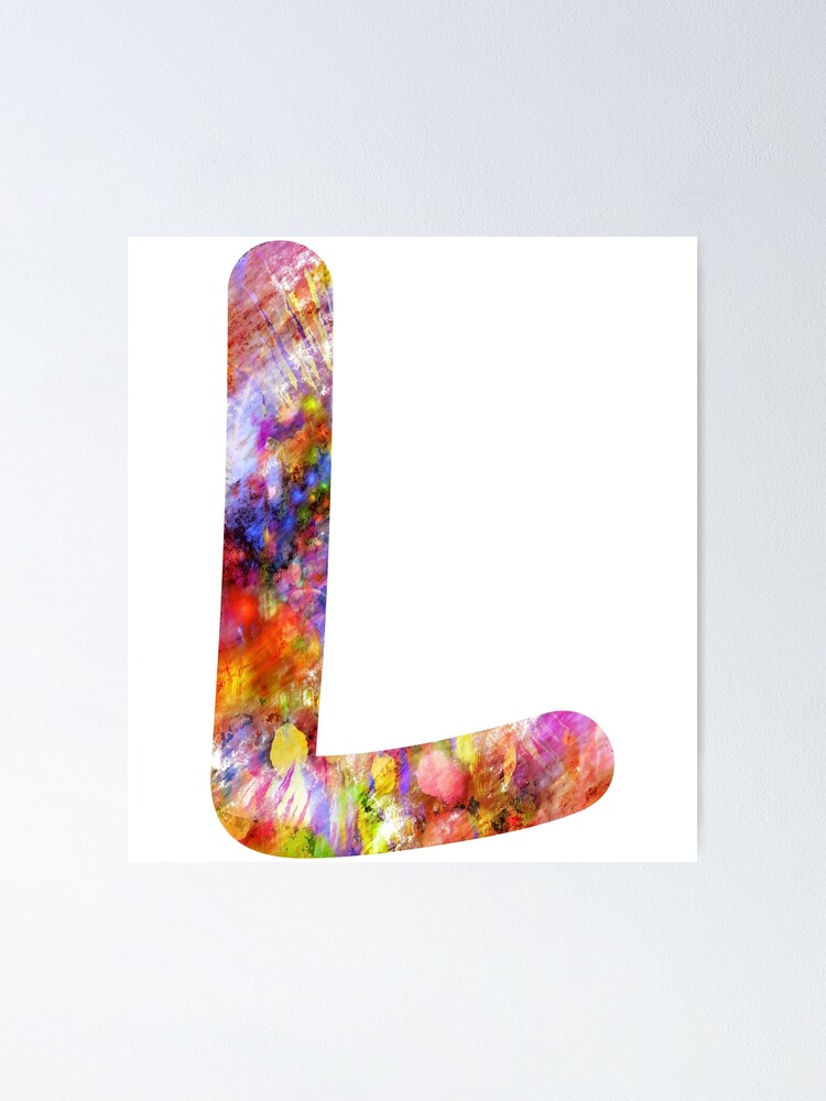Póster «Letra L Capital Alfabeto Colorido L Regalo» de Shariss | Redbubble