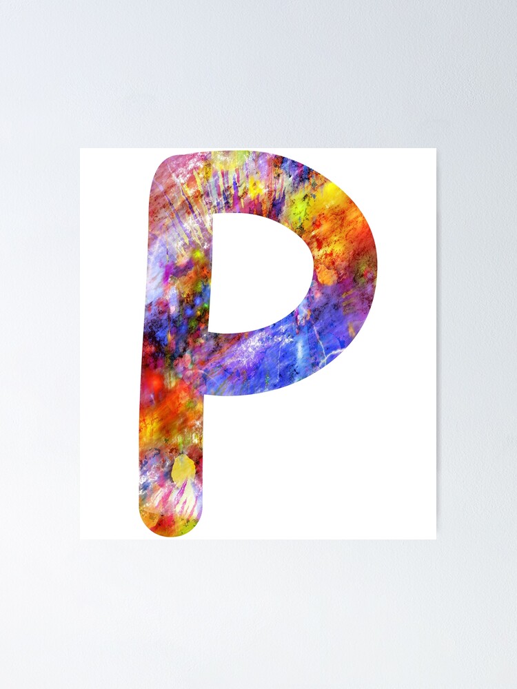 "Letter P Capital Alphabet Colorful P Gift" Poster for Sale by Shariss ...