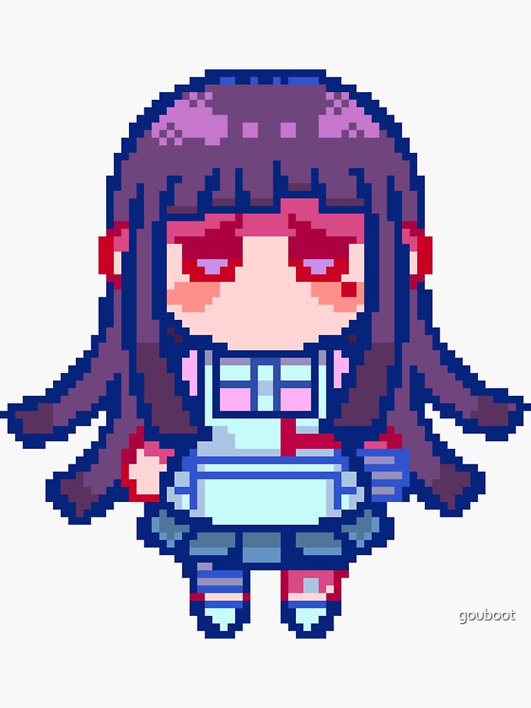 "Chibi Pixel Mikan" Sticker for Sale by gouboot | Redbubble