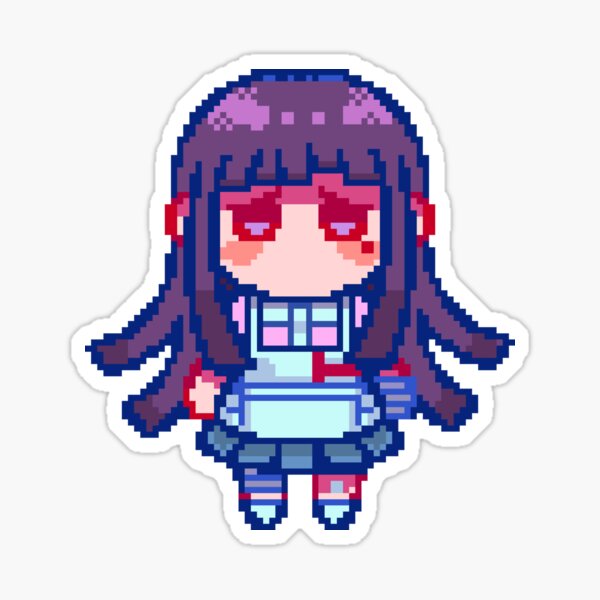 "Chibi Pixel Mikan" Sticker for Sale by gouboot | Redbubble