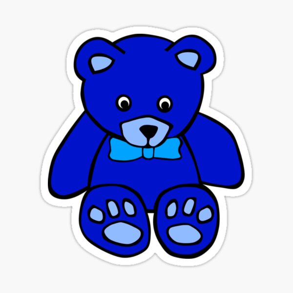 "Barney the blue bear. " Sticker for Sale by chicwear | Redbubble