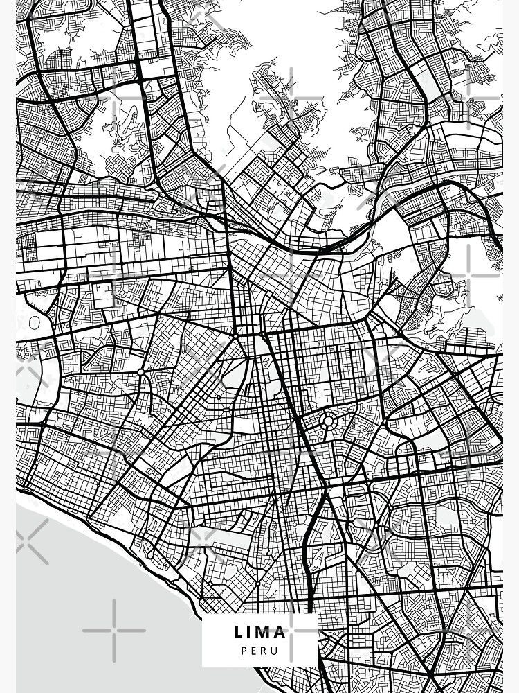 "Lima, Peru Map (Theme 1)" Poster for Sale by Mapnify | Redbubble