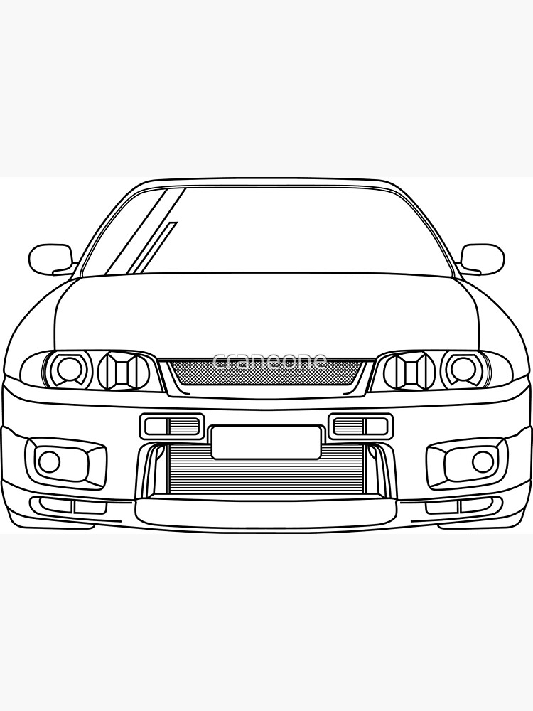 "Skyline R33 - black" Art Print for Sale by craneone | Redbubble