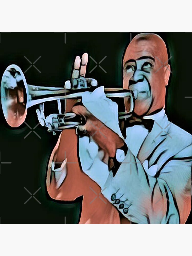 "Louis Armstrong Pop Art" Sticker for Sale by hop2swing | Redbubble