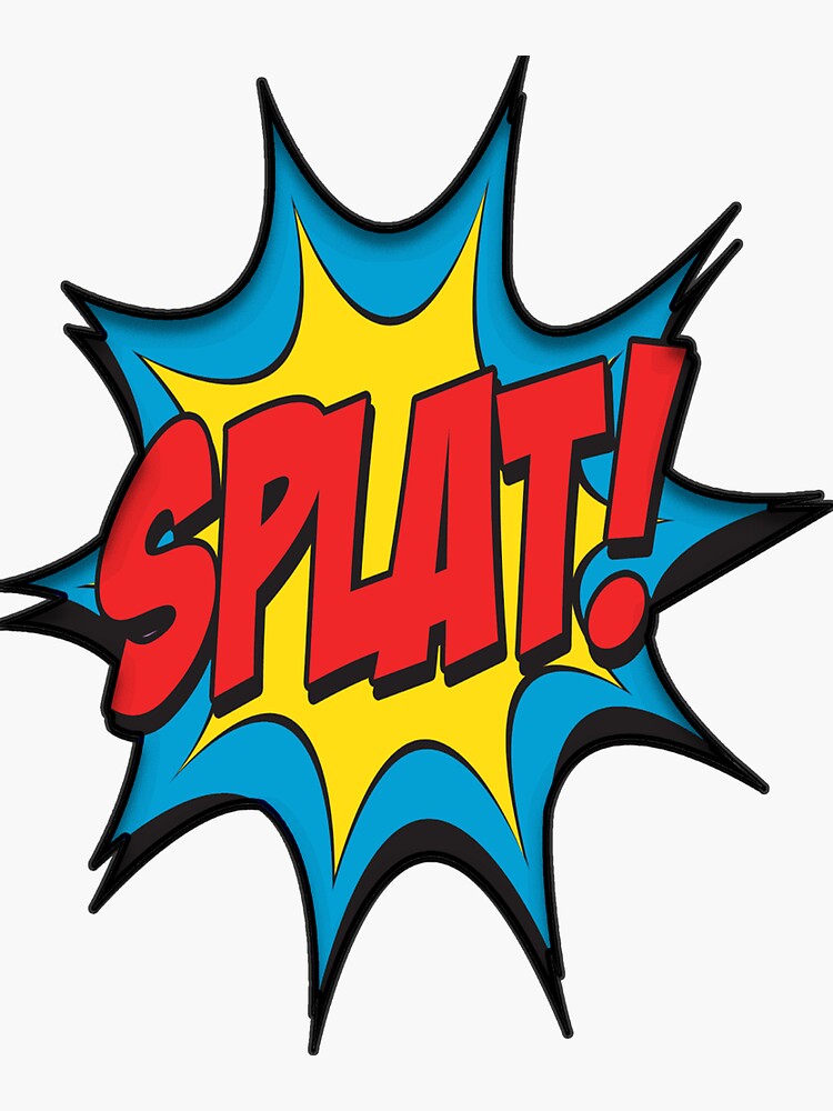 "boom explosion splat" Sticker for Sale by HAYTUBBLE | Redbubble