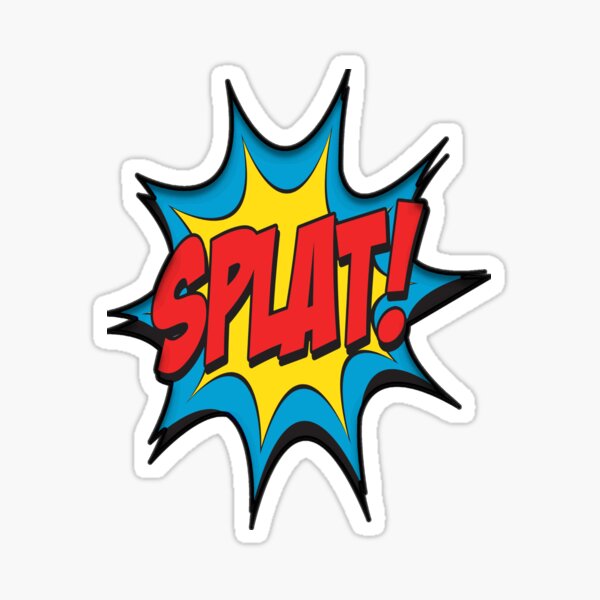"boom explosion splat" Sticker for Sale by HAYTUBBLE | Redbubble