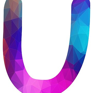 "Letter U Capital Alphabet Colorful Art Funny U Gift" Art Board Print ...