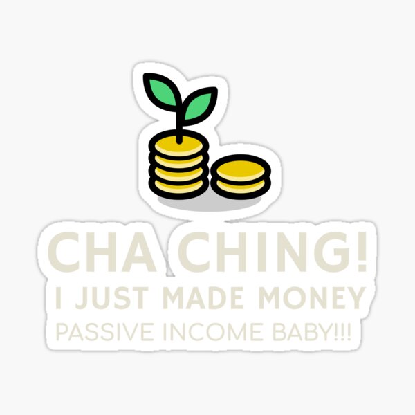 "Cha Ching!" Sticker for Sale by Lavish-Goods | Redbubble