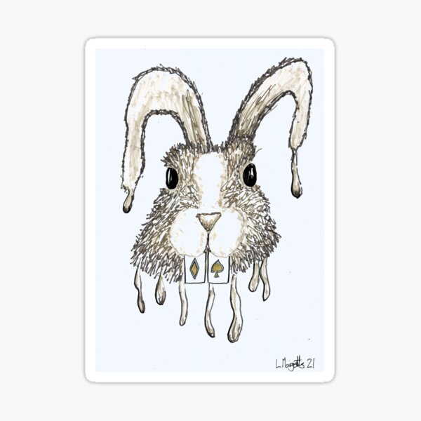 "Lucky Rabbits Head" Sticker by LukeMargetts | Redbubble