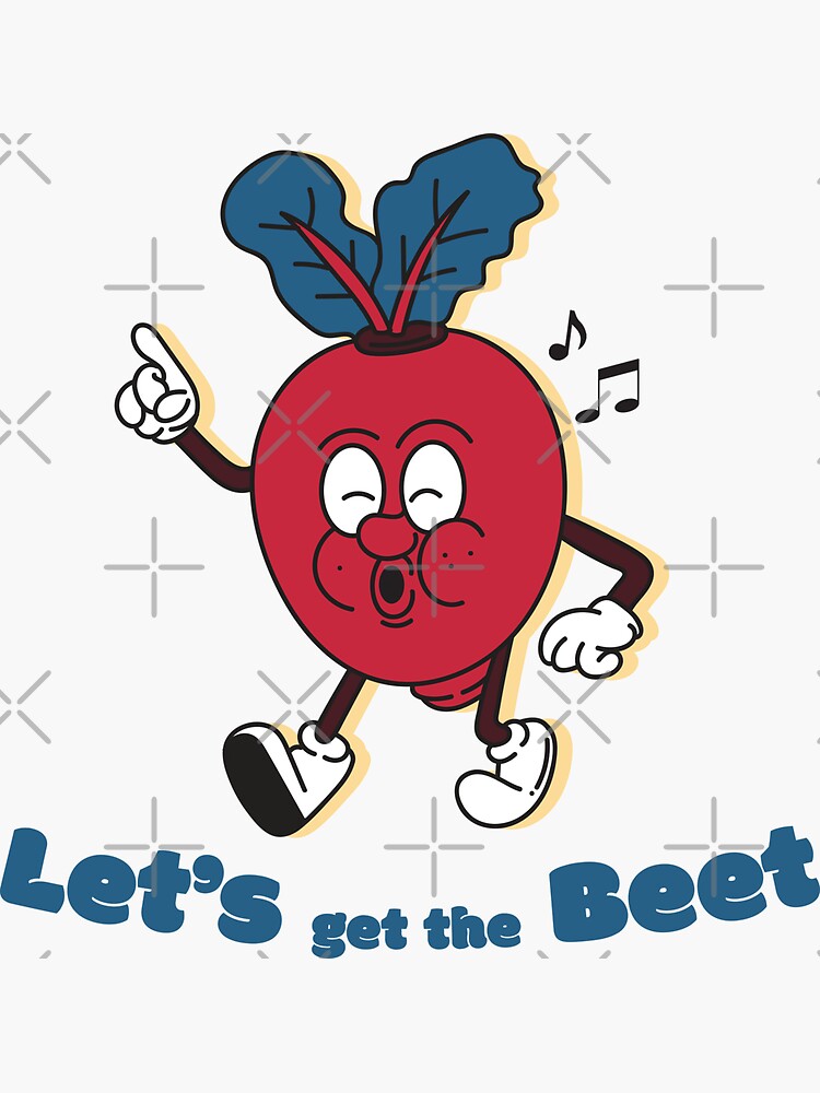 "beet dancing cartoon" Sticker by Seimbangseirama | Redbubble