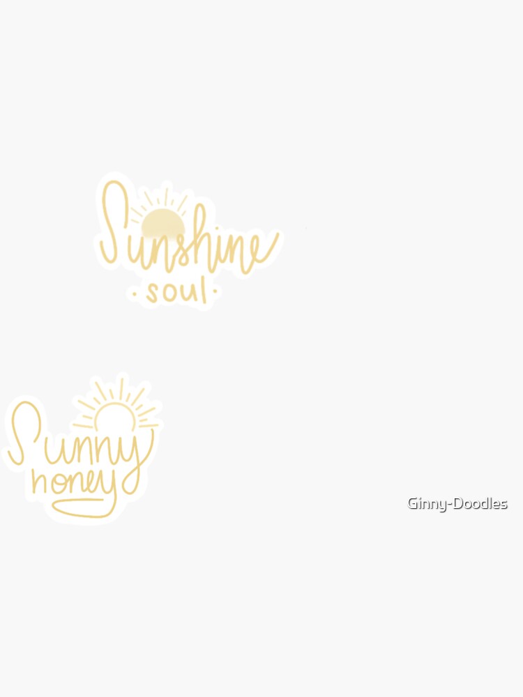 "Simple Sunshine Duo" Sticker for Sale by Ginny-Doodles | Redbubble