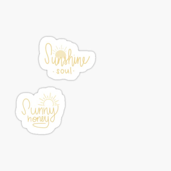 "Simple Sunshine Duo" Sticker for Sale by Ginny-Doodles | Redbubble